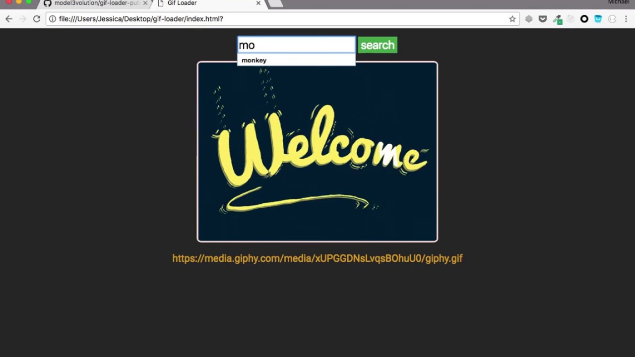 Create a gif loader application