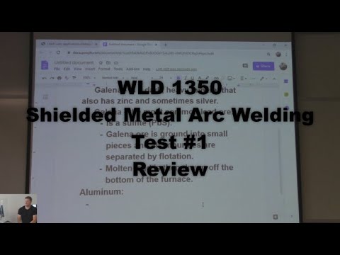 WLD 1350 Shielded Metal Arc Welding Review # 1