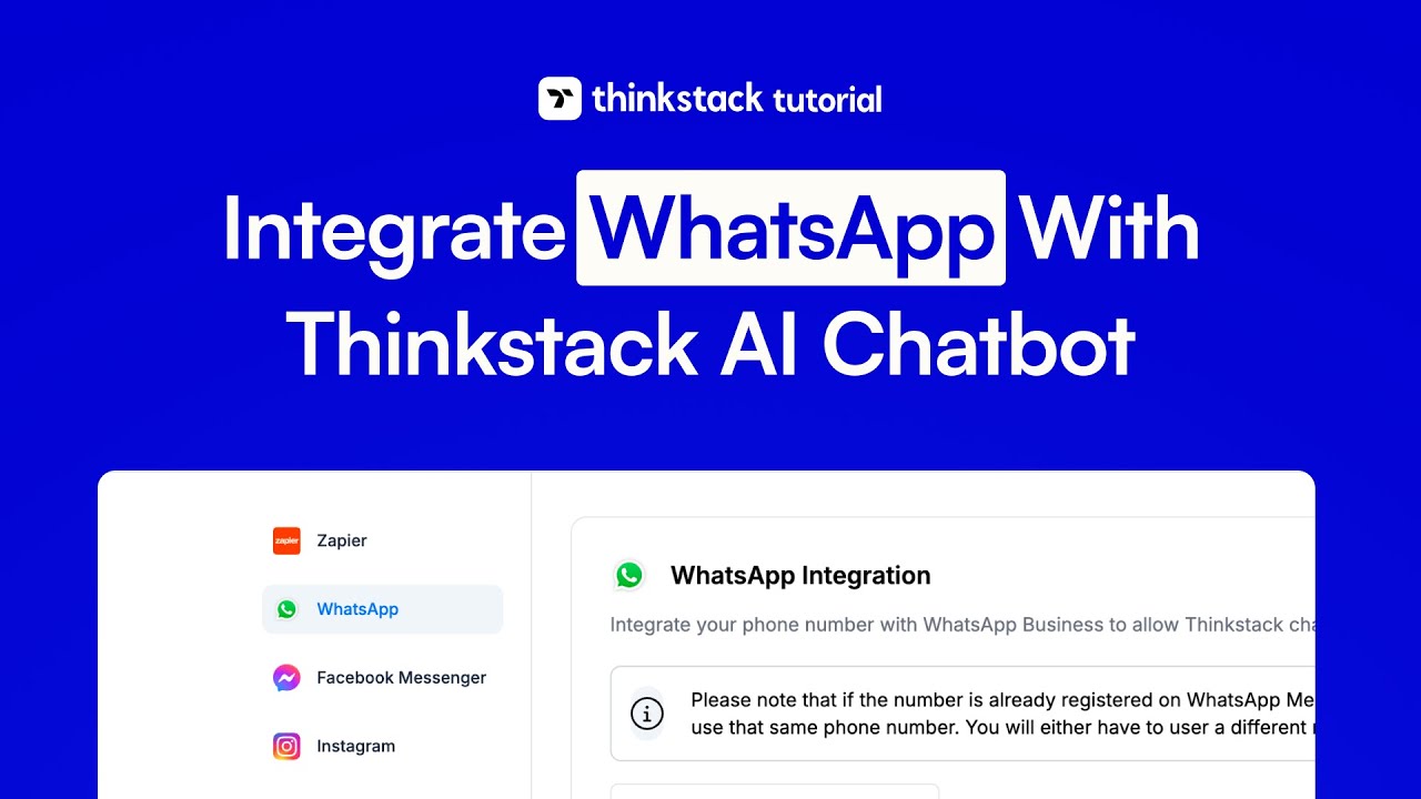 How to Integrate Thinkstack AI Chatbot with WhatsApp | Thinkstack AI Tutorial