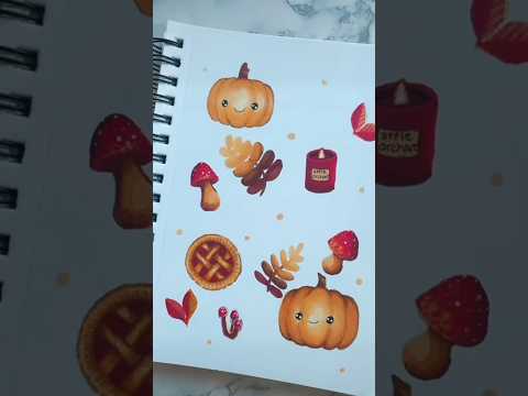How to draw cute mushrooms π for autumn! π