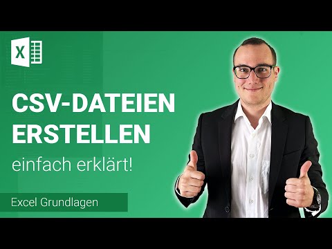CSV-DATEIEN erstellen einfach erklärt | Lerne Microsoft Excel ✅