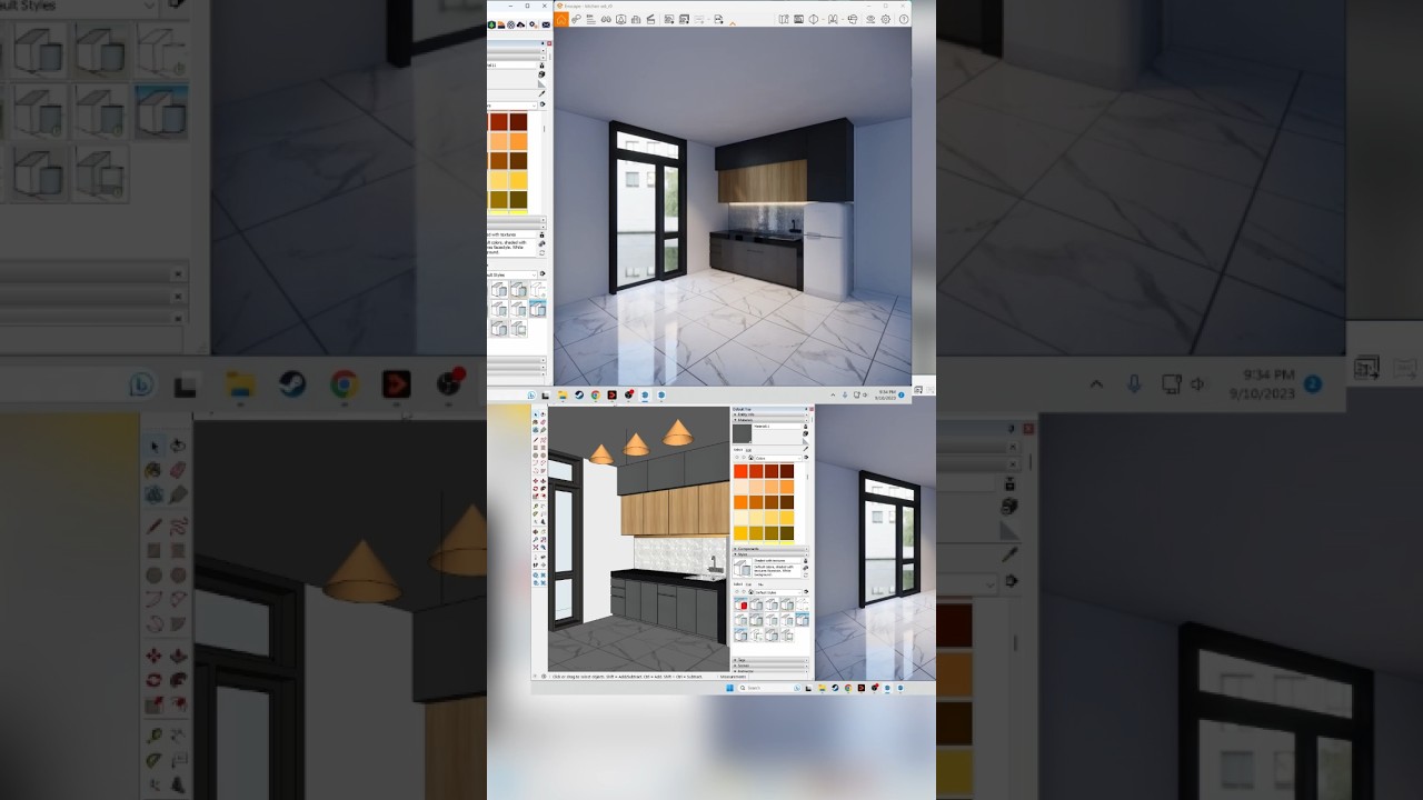 My workflow render with enscape #design #3drendering #sketchup #enscape #3dvisualization