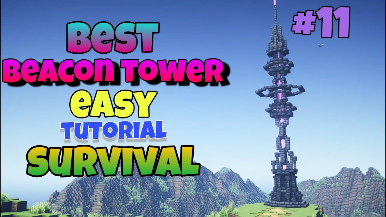 Best Beacon Tower Tutorial  | Minecraft Chill stream | Minecraft Builds | @AnshuBisht
