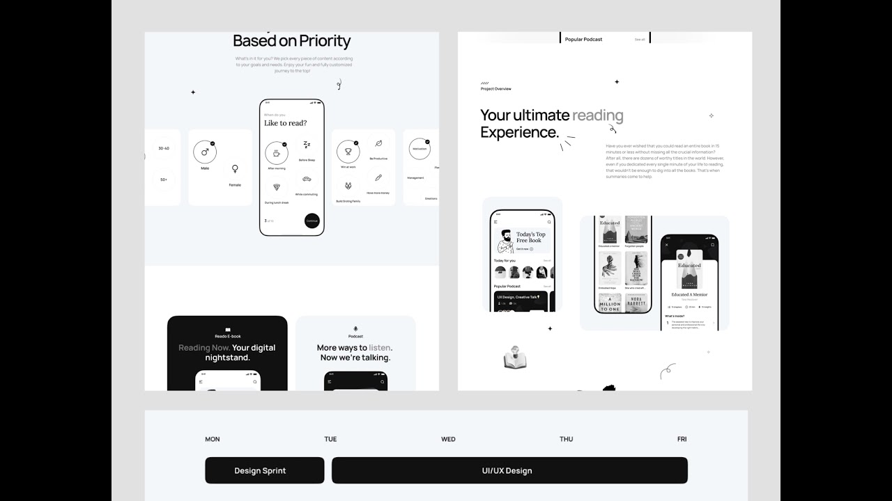 ReadO Ebook Summary App | UX Case Study Showreel