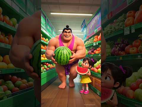 ❤️ Cat Sound 😻 Sumo Buys Watermelon 🍉 #cat #gato #shorts #watermelon
