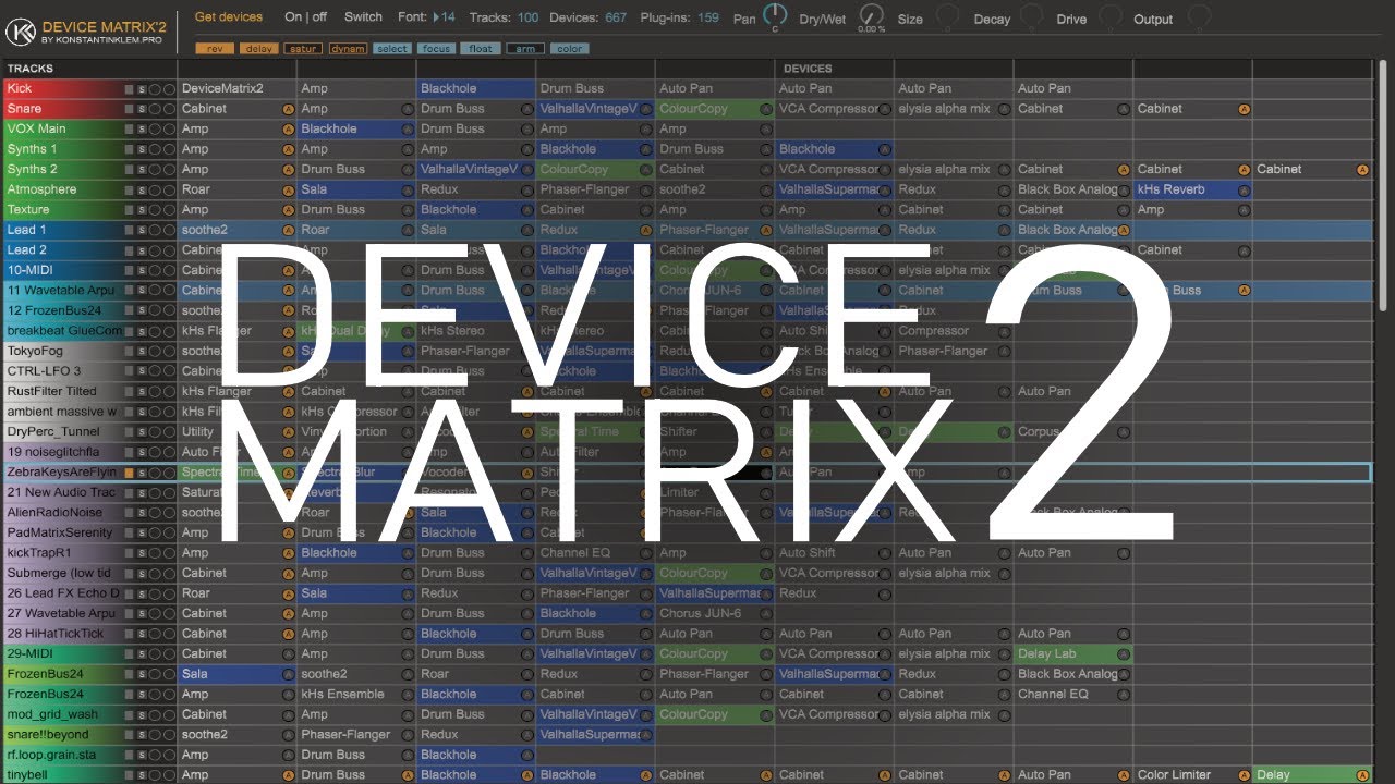 Device Matrix 2 for Ableton Live