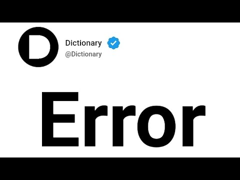 Error Meaning In English