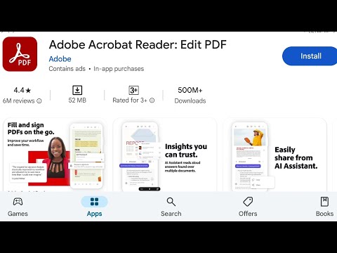 How To Install Adobe Acrobat Reader Edit PDF App's | How To Download Adobe Acrobat Reader Edit PDF