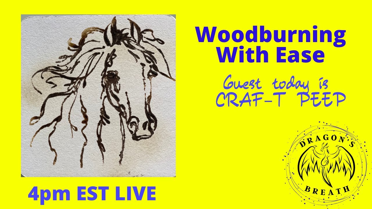 Woodburning With Ease, Using Dragon's Breath, stencils, stamps and a heat gun to activate