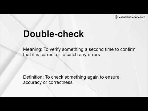 Double-check Meaning