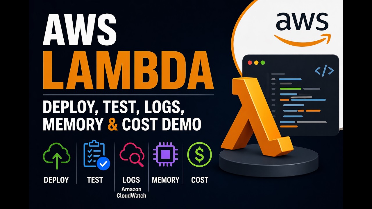 23. AWS Lambda function | Deploy, Test, Logs, Memory & Cost Demo