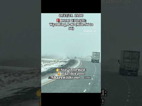 🚨 ROAD UPDATE: Wyoming, I-80 (Mile 56 to 66)📍 Location#I80 #Wyoming #TruckersLife #SafeDriving