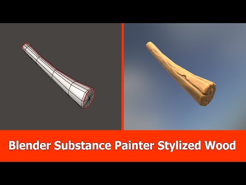Blender to Substance Painter Texturing Tutorial : Stylized Wood