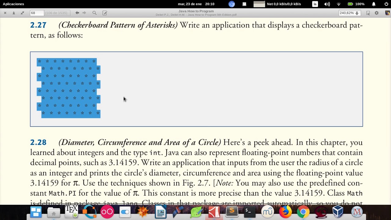 Java How to Program (Ninth edition) - Deitel & Deitel, exercise 2.27