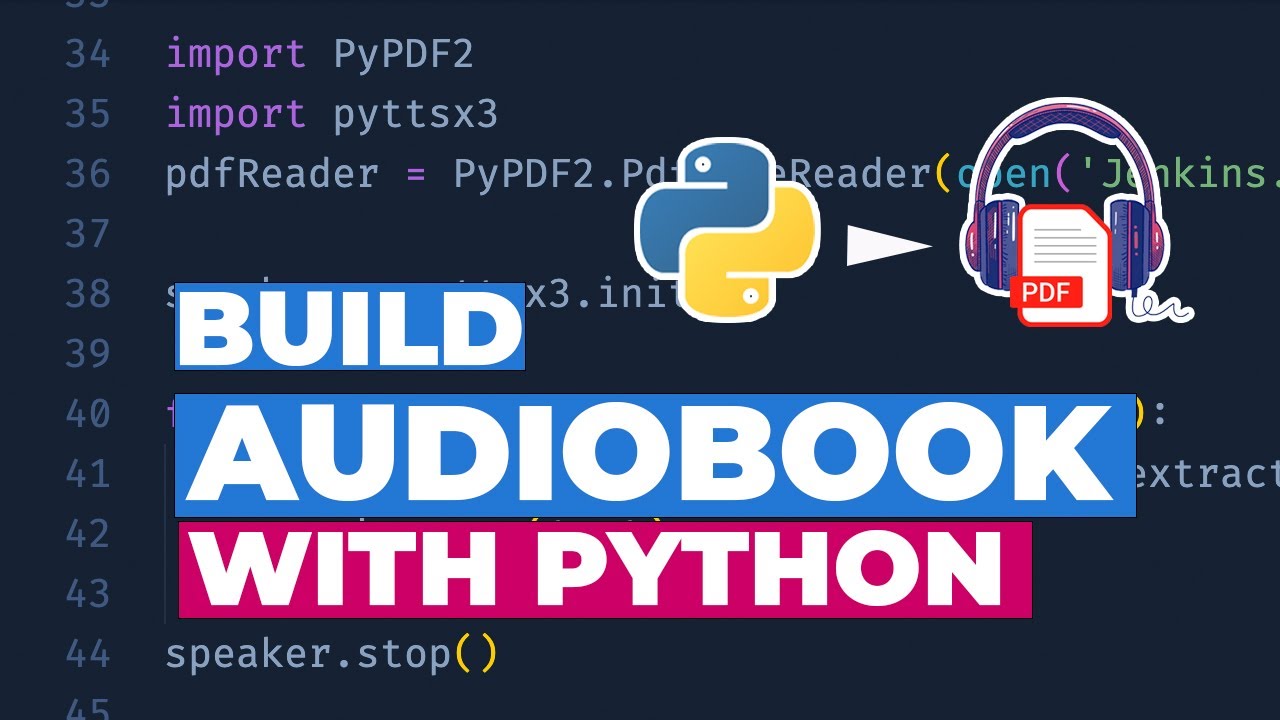 Create Audio Book With Python | PDF to Audio [With Source Code ]