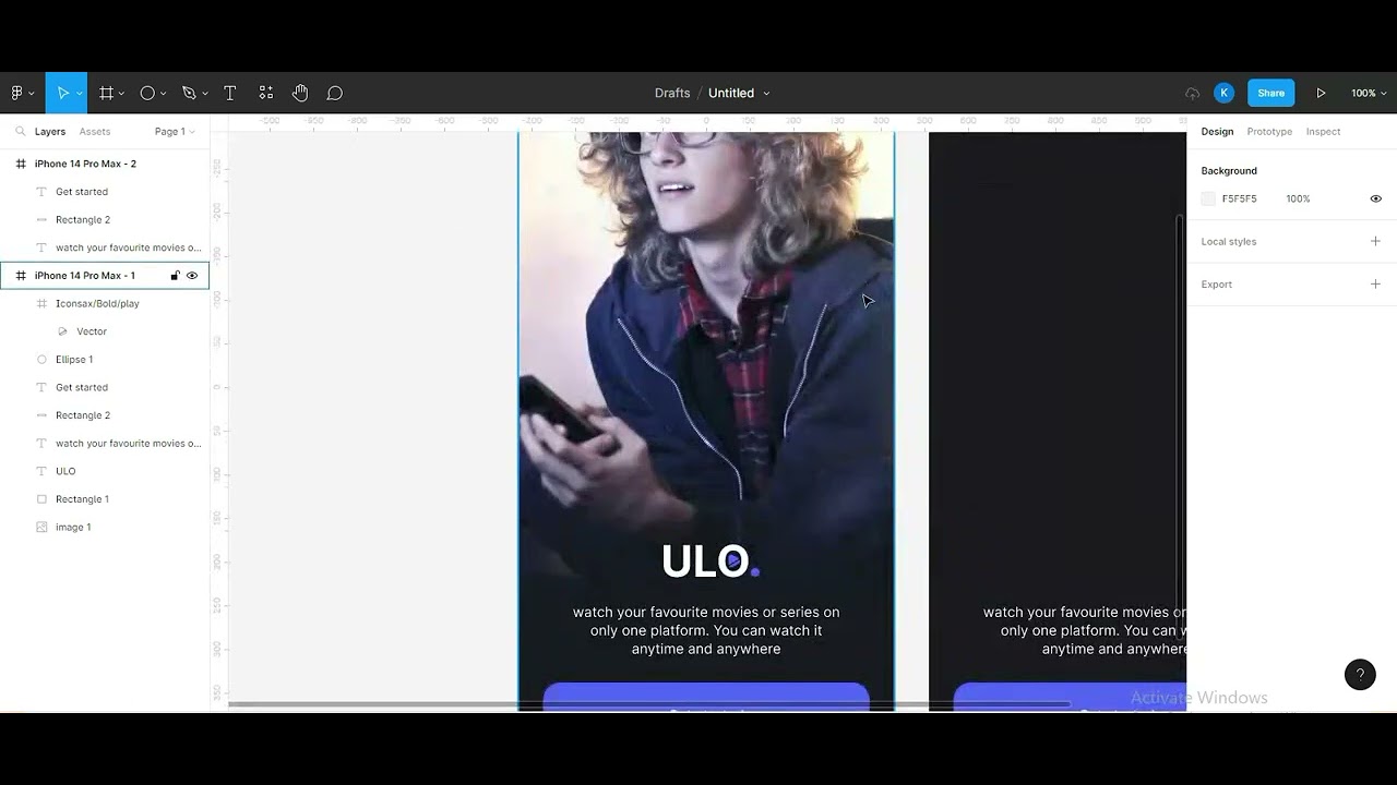 how to design dark theme login and sign up screen in figma
