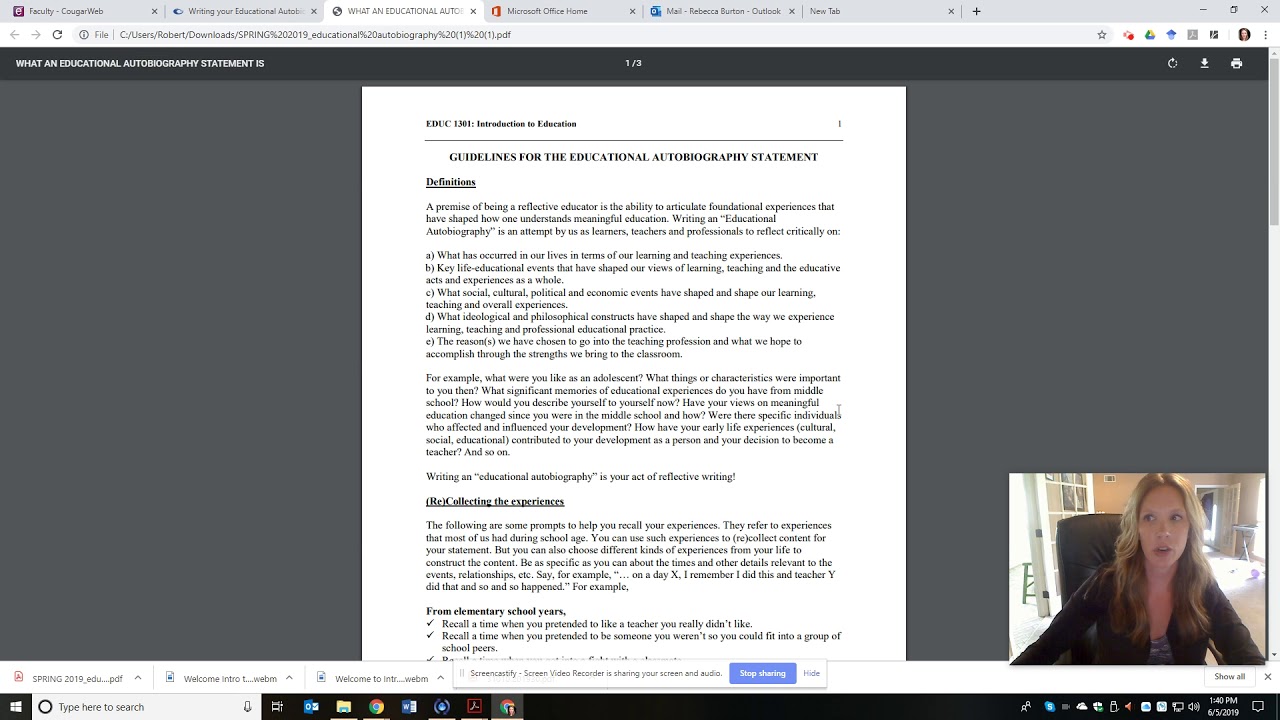 Writing your Educational Autobiography