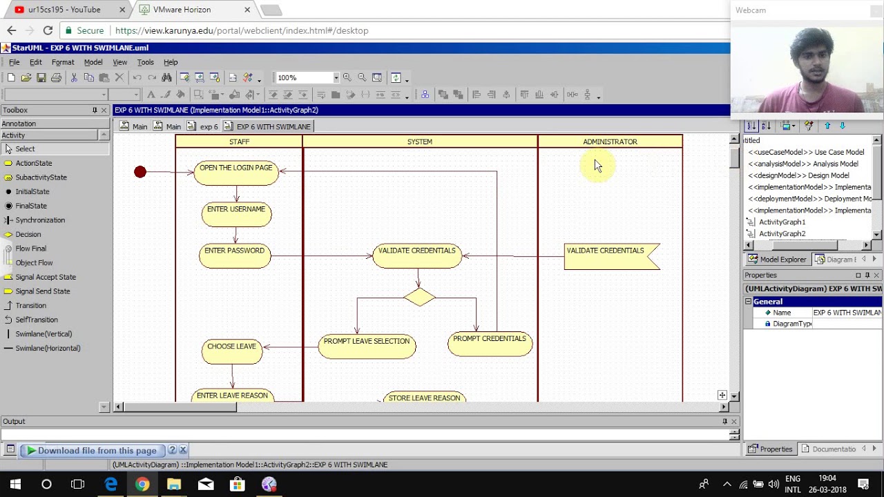 activity diagram with and without swimlane