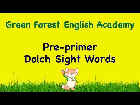 Dolch Sight Words: Pre-primer