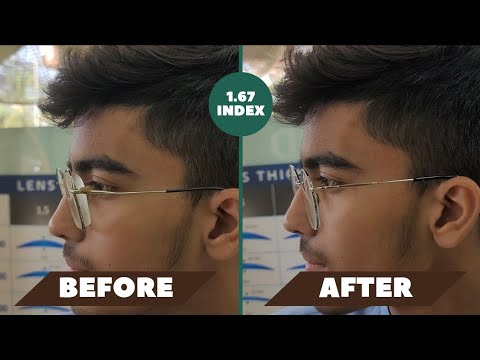 1.67 HI INDEX | Befor After #bluelightglasses #glasses @TheopticalPakistan