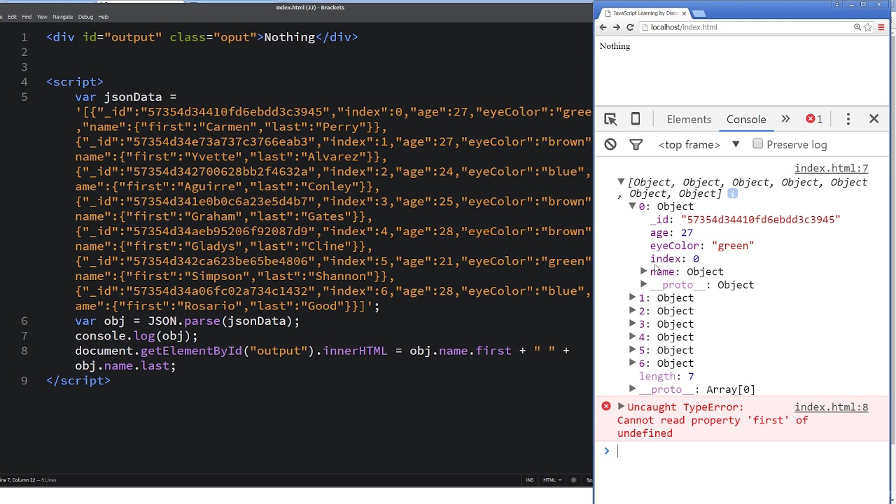 61  JavaScript Multiple Objects