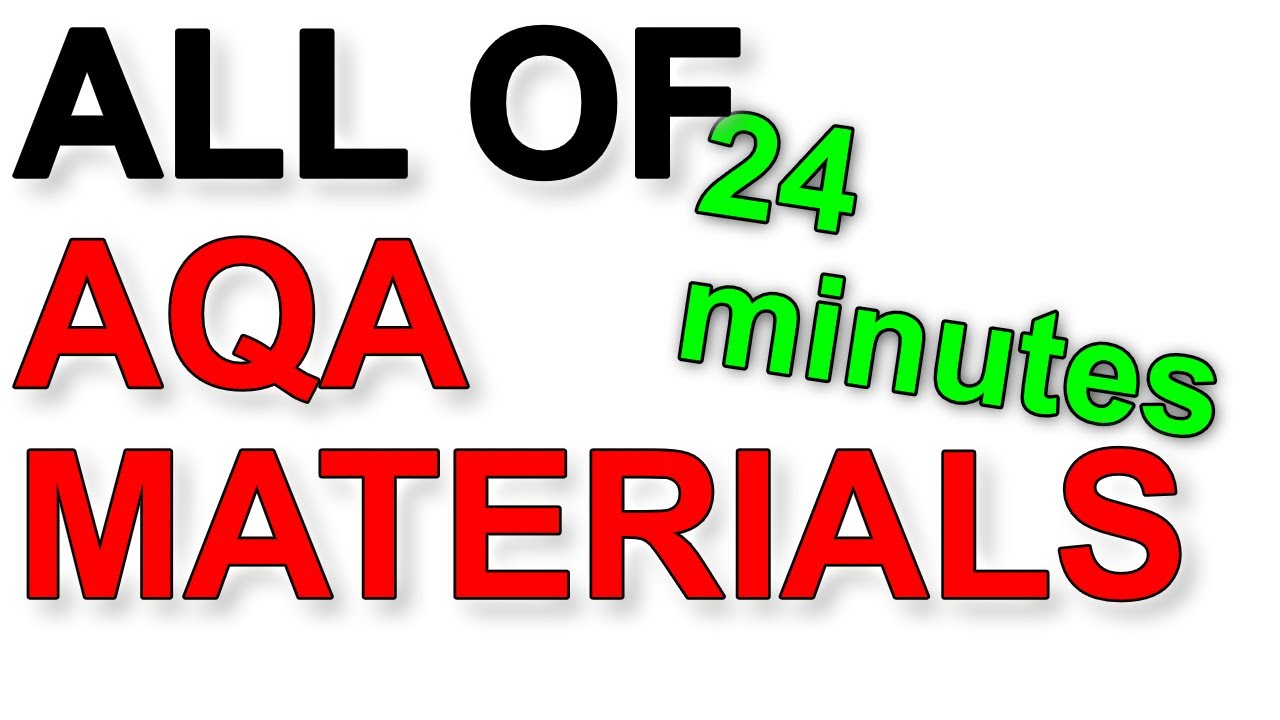 ALL of AQA Materials in 24 Minutes | A Level Physics