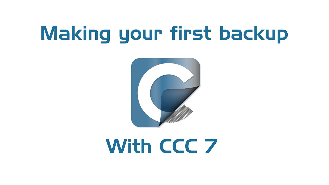 Making your first backup with CCC 7