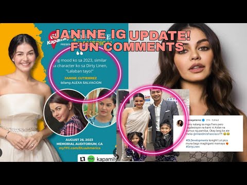 JANINE GUTIERREZ FUN COMMENTS OK HER INSTAGRAM ACCOUNT!