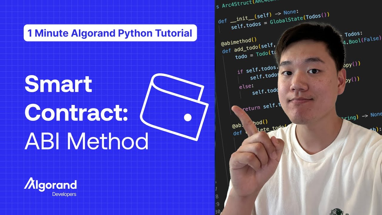 Smart Contract: ABI Method | 1 Minute Algorand Python Tutorial