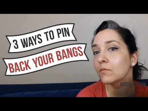 3 Ways to pin back your bangs | Queen Lila