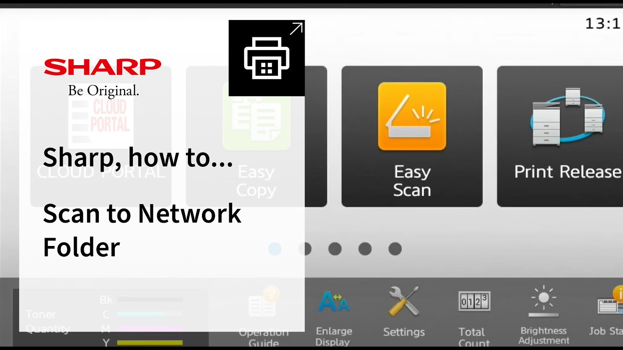 Sharp, how to Scan to Network Folder on your Sharp Multifunction Printer