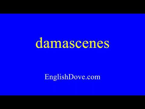 How to pronounce damascenes in American English
