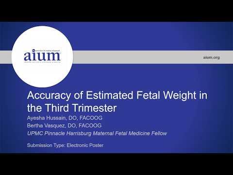 Accuracy of Estimated Fetal Weight in the Third Trimester