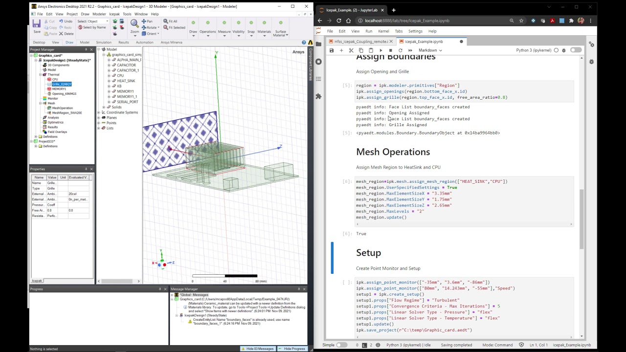 Pyaedt Icepak Graphic Card Automation
