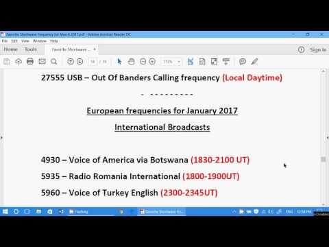 March 2017 Favorite frequencies list is now available for Download