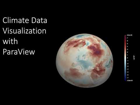 Climate Data Visualization with ParaView: April 2021 Surface Air Temperature anomaly w.r.t.1981-2010