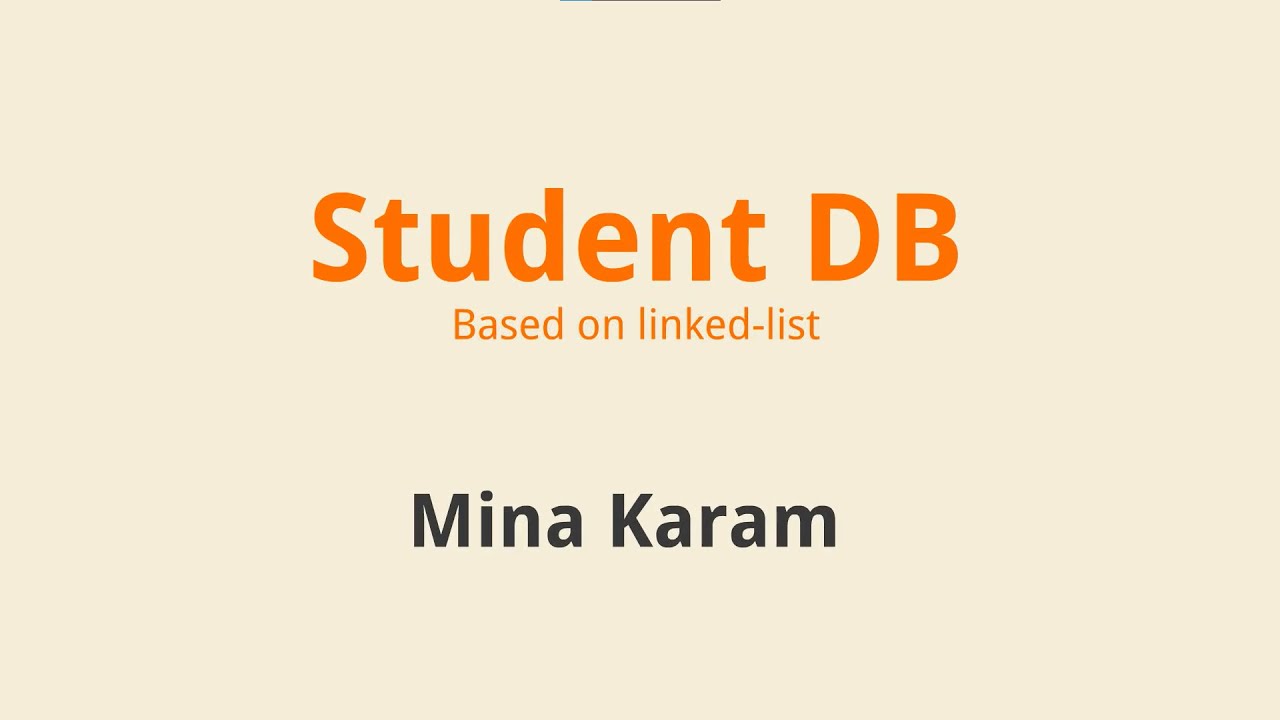 Student Database | Using Linked list