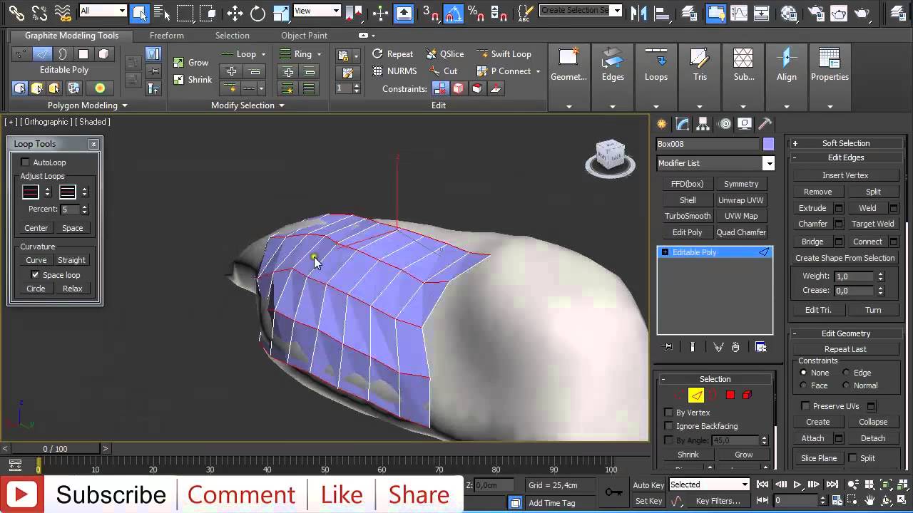 3ds Max tutorial: Retopology with Freeform tools