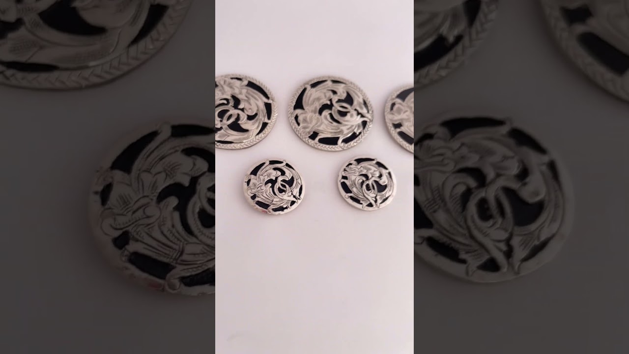 Ruben Moran Presents Hand Engraved Conchos Sterling Silver Overlay
