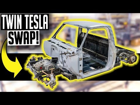 1985 Chevy C10 Square Body Getting Twin Tesla EV Motor Swap Already ...