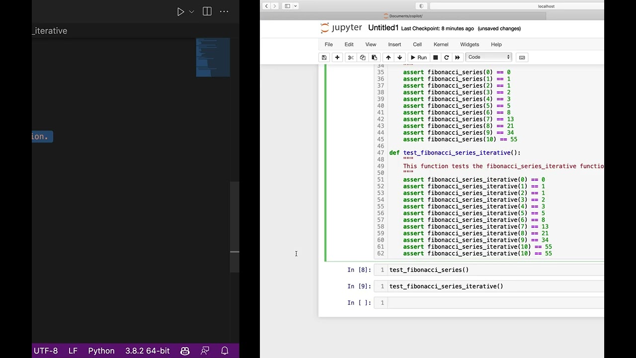 Recursive and Iterative Fibonacci sequence | GitHub Copilot