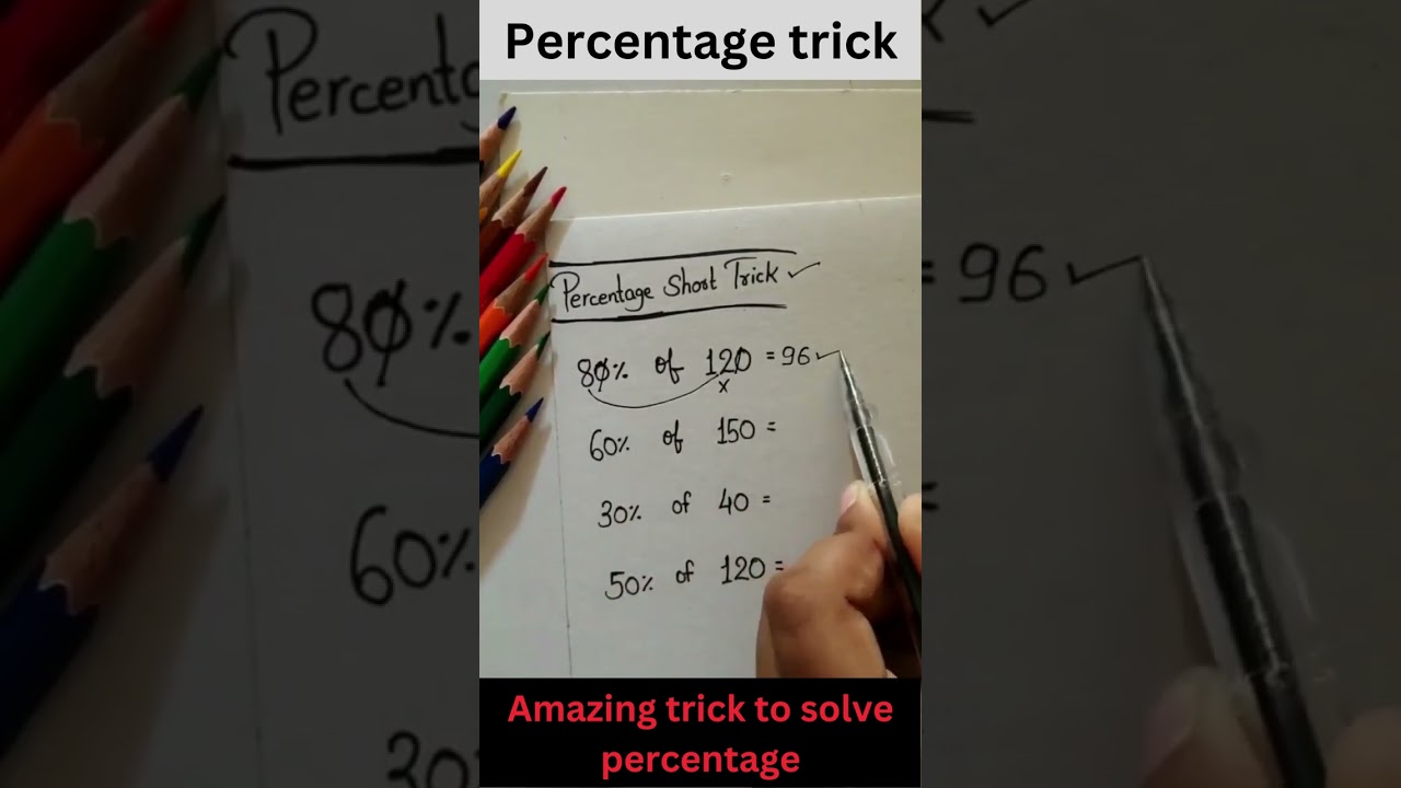 Percentage Formula: Definition, Concepts  | how to calculate Percentage? | math tricks | #shorts