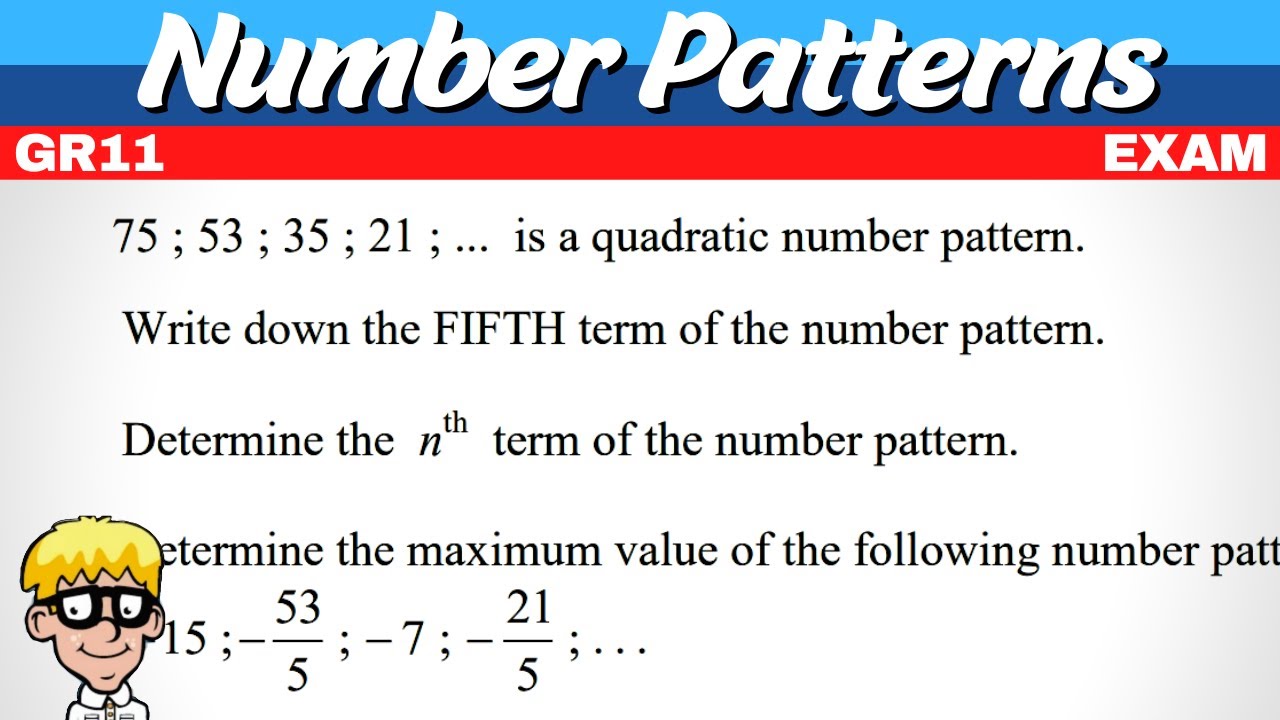 Quadratic Pattern Grade 11: Exam