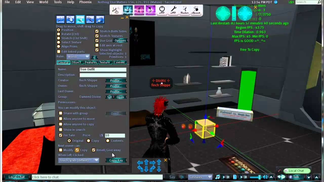 How to pack items on Second life