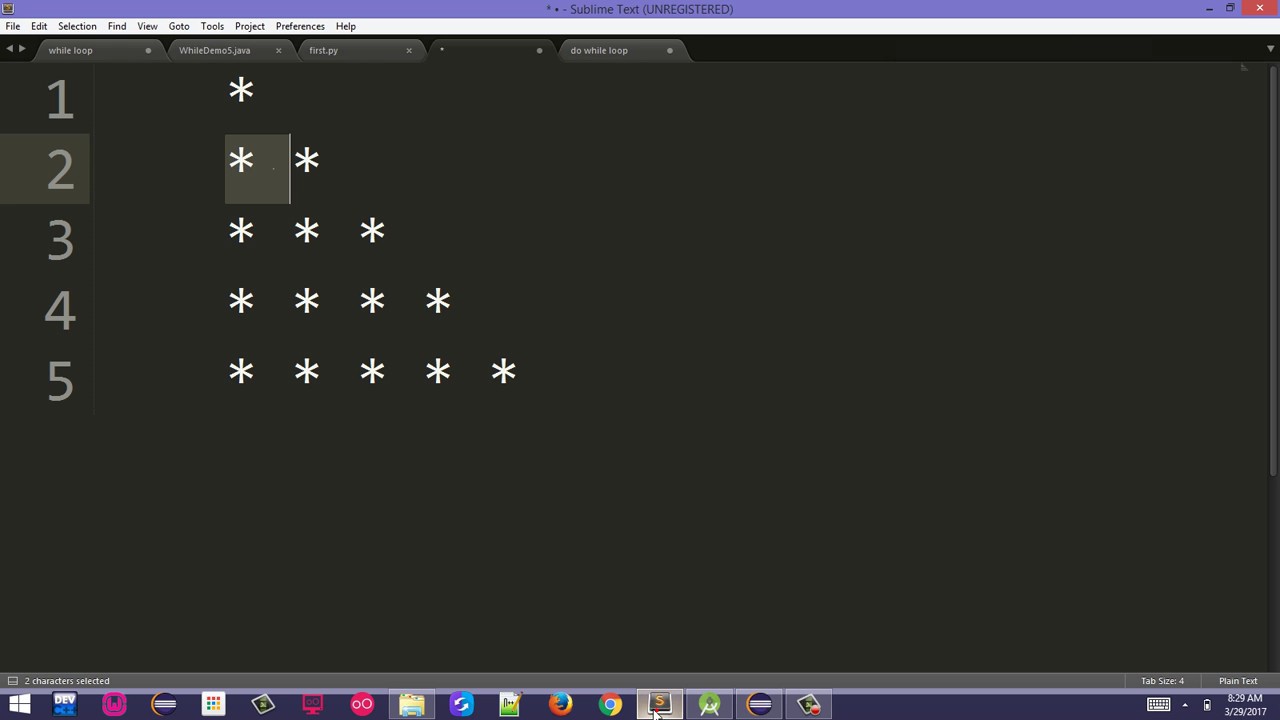 47. Stars Pattern using Nested for Loop in Java - Pashto