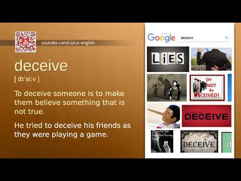 Deceive : B2 level english vocabulary lesson, www.LipLix.com