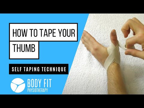 How to Tape a Sprained Thumb after a sprain, fracture, break or dislocation