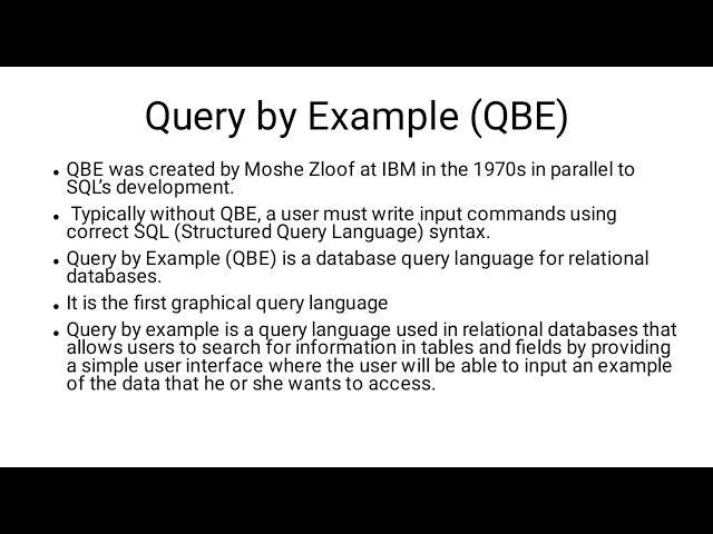 Understanding Query By Example (QBE) and Its Role in SQL | Galaxy.ai | Galaxy.ai
