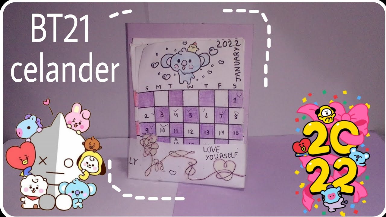 Make BT21 calendar at home