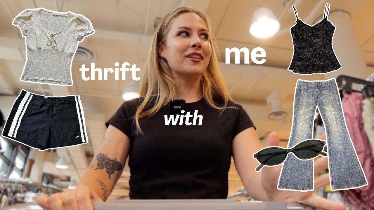 THRIFT WITH ME 🌷 (pinterest inspired 90s SPRING SUMMER wardrobe)